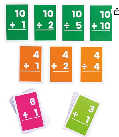 Flashcards - Division 1-10 | Snow Hill Toys